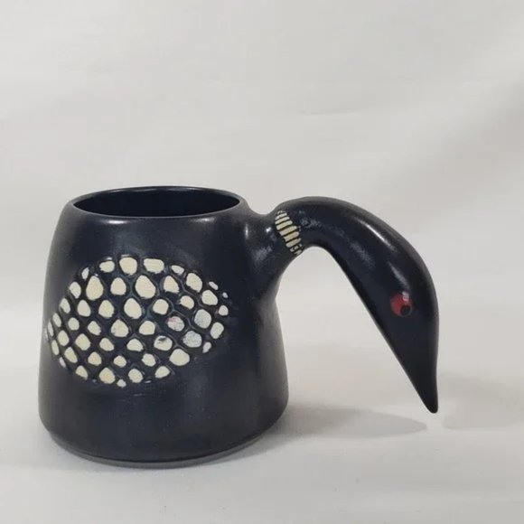 Kitchen | Vintage Stephen Schiffer Studio Pottery Black Loon Bird ...